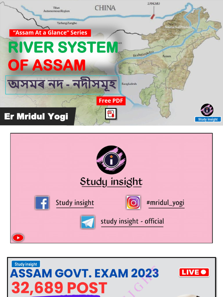 River System of Assam by Yogi Sir - Study Insight | PDF | Bodies Of ...