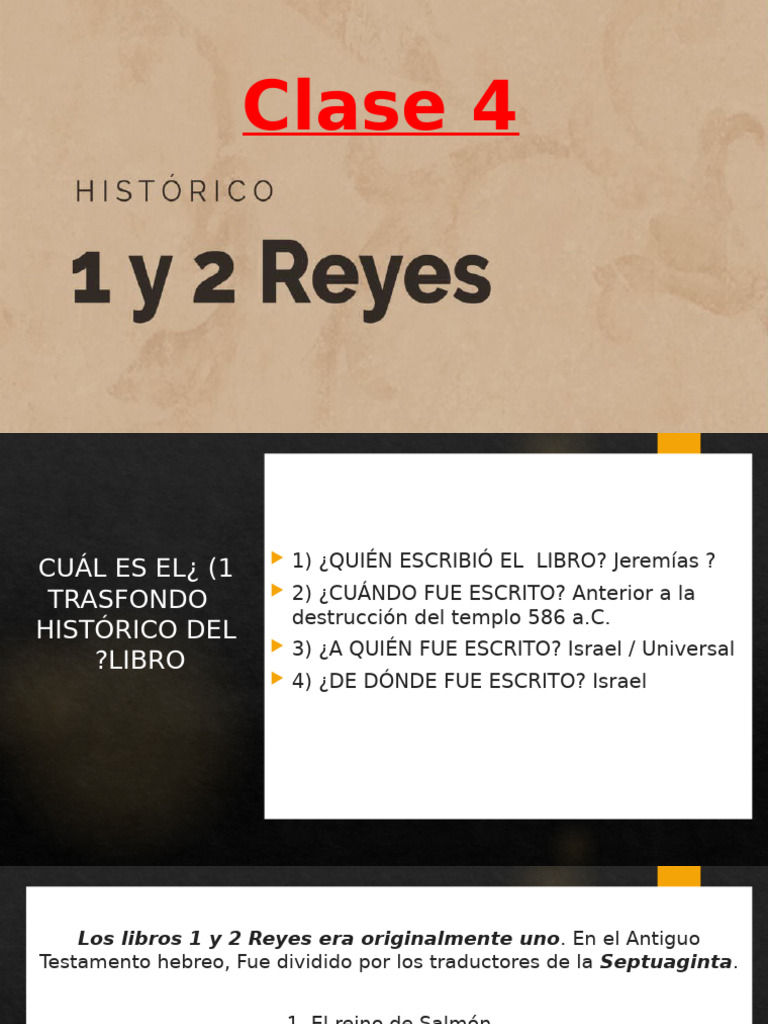 Clase 4 1 y 2 Reyes | PDF
