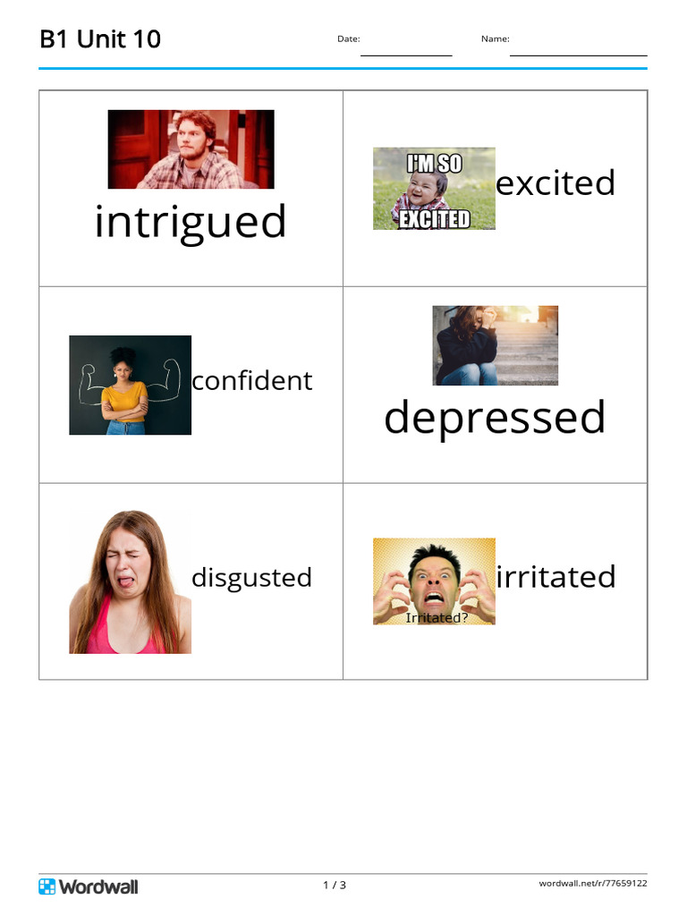b1 Unit 10 Flash Cards | PDF