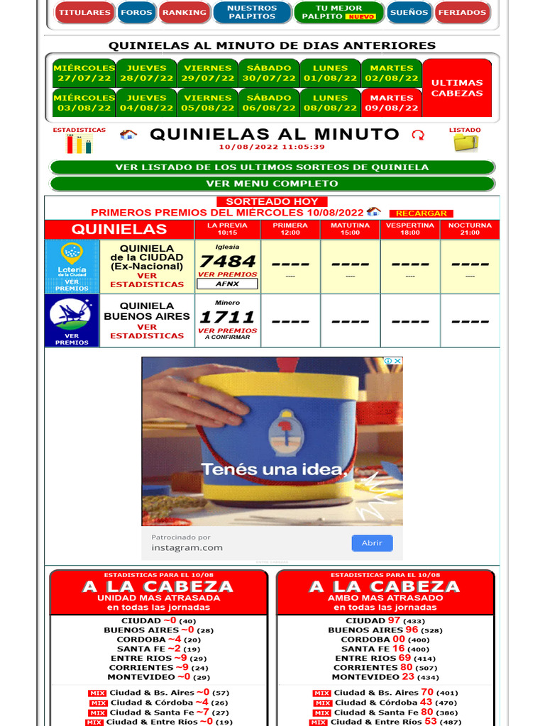 Quinielas Confiables Ya, Al Minuto! Quiniela Nacional y Mas 6 | PDF