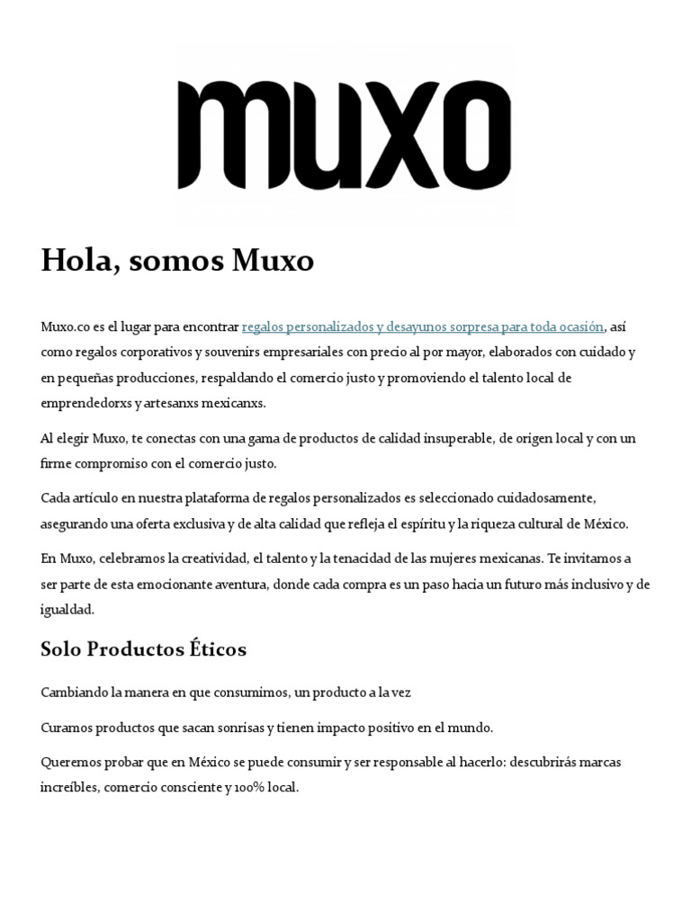 Regalos Personalizados y Éticos en Muxo | PDF | Comercio | México