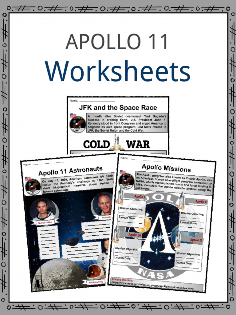 Sample Apollo 11 Worksheets | PDF