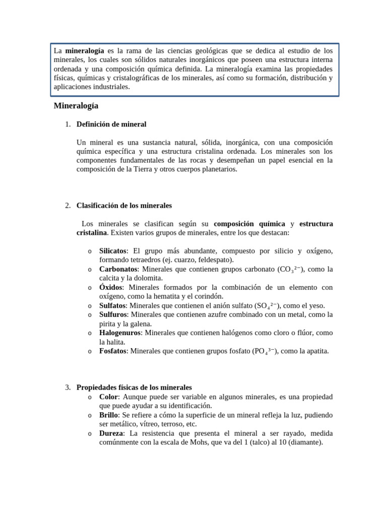 Mineralogia | PDF