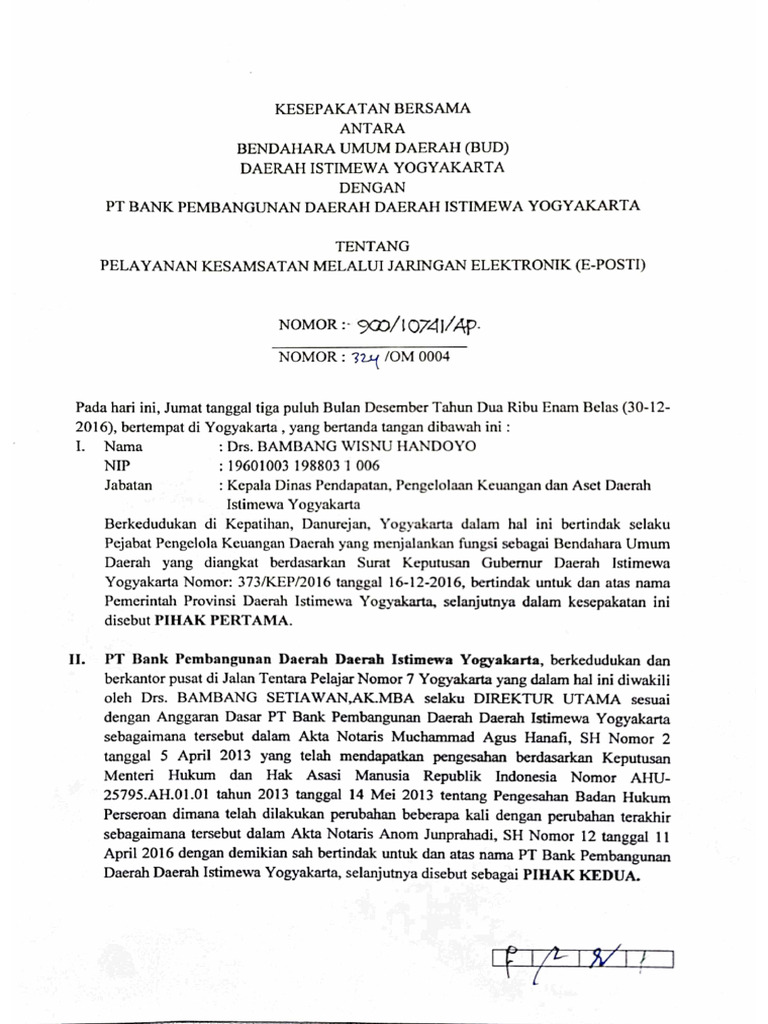 Kesepakatan Bersama E-Posti - DIY Pendapatan | PDF