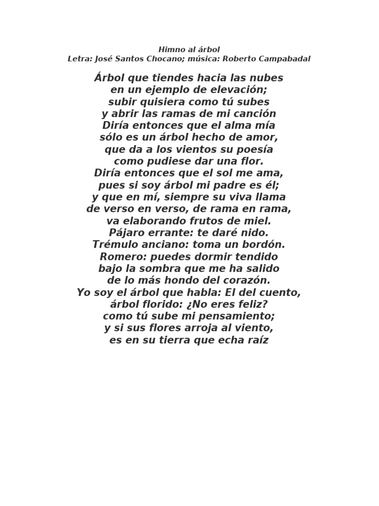 Himno Al Árbol | PDF
