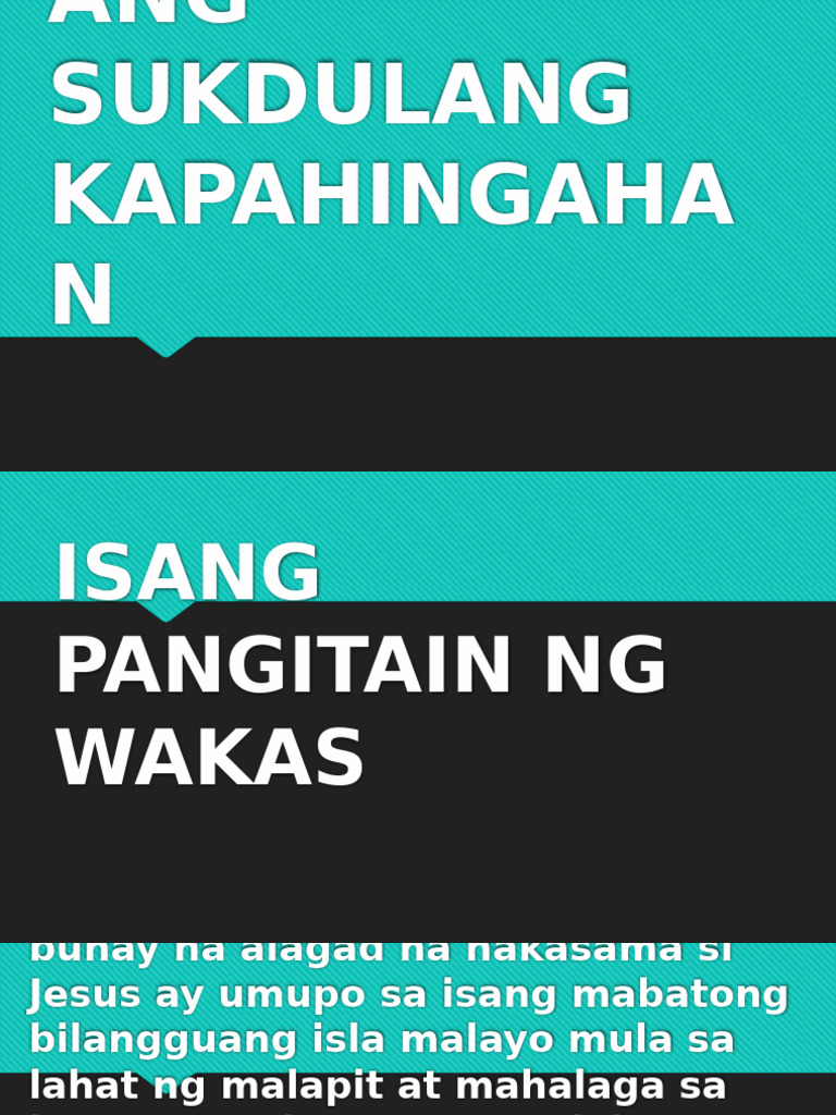 Ang Pangitain NG Wakas | PDF
