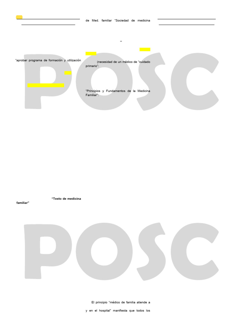 Balotario para Parcial Med Fam - Posc | PDF