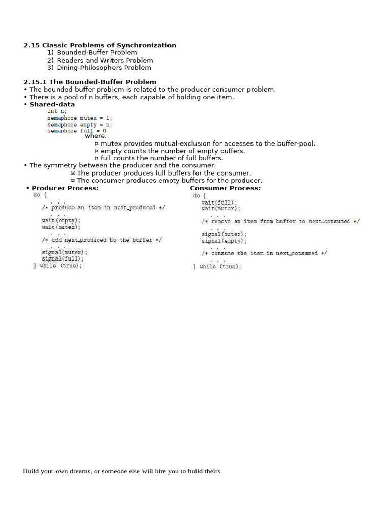 Classic Problems of Synchronization | PDF