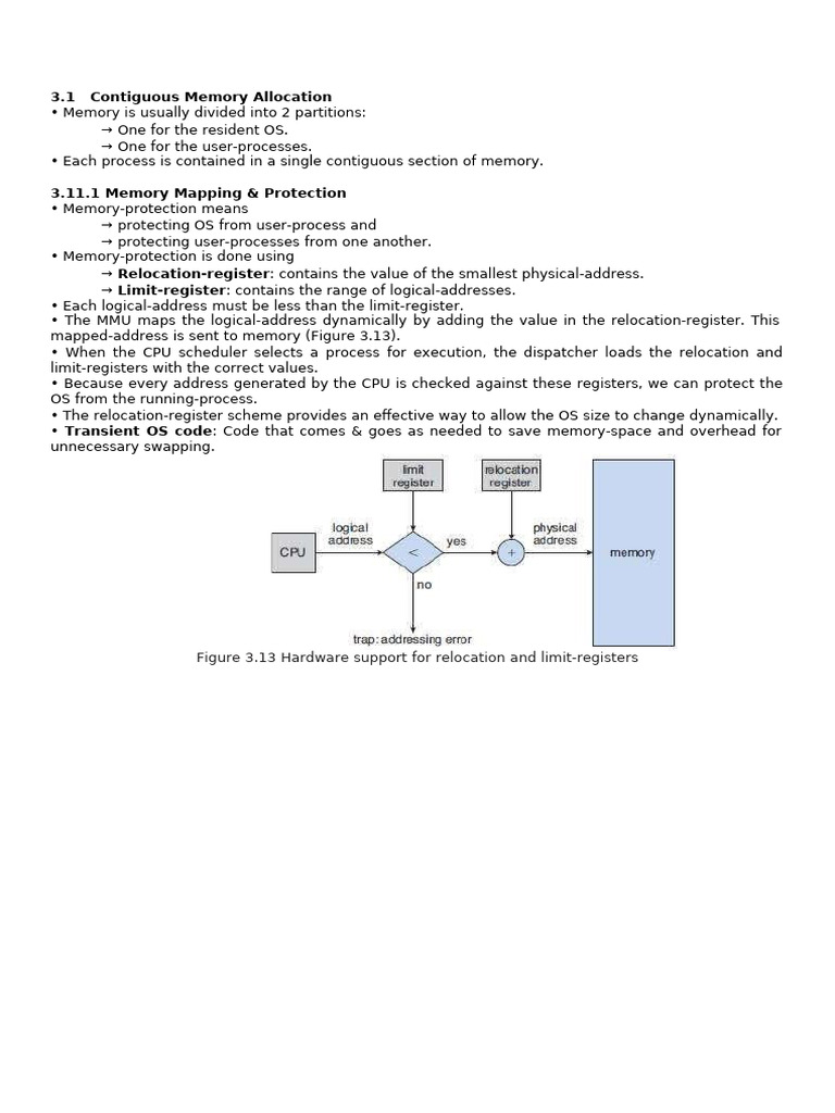 Contiguous Memory Allocation | PDF