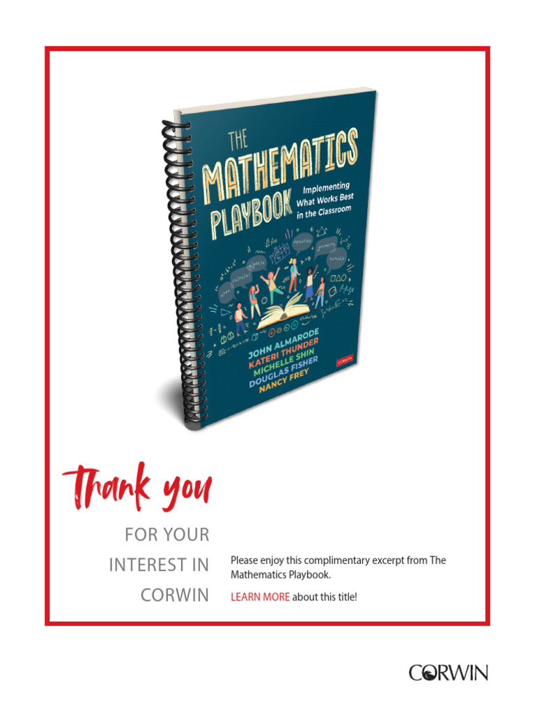 Almarode The Mathematics Playbook Introduction | PDF