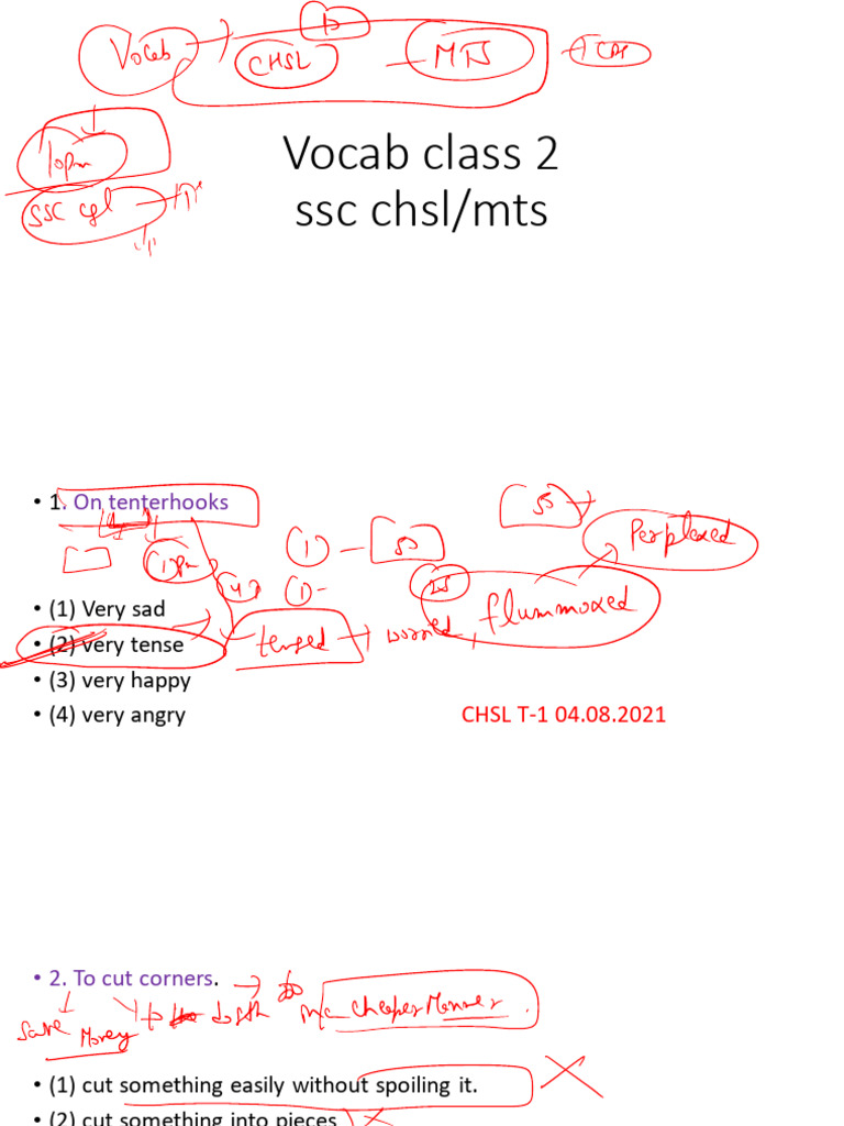 VOCAB 2 SSC CHSL and Mts | PDF