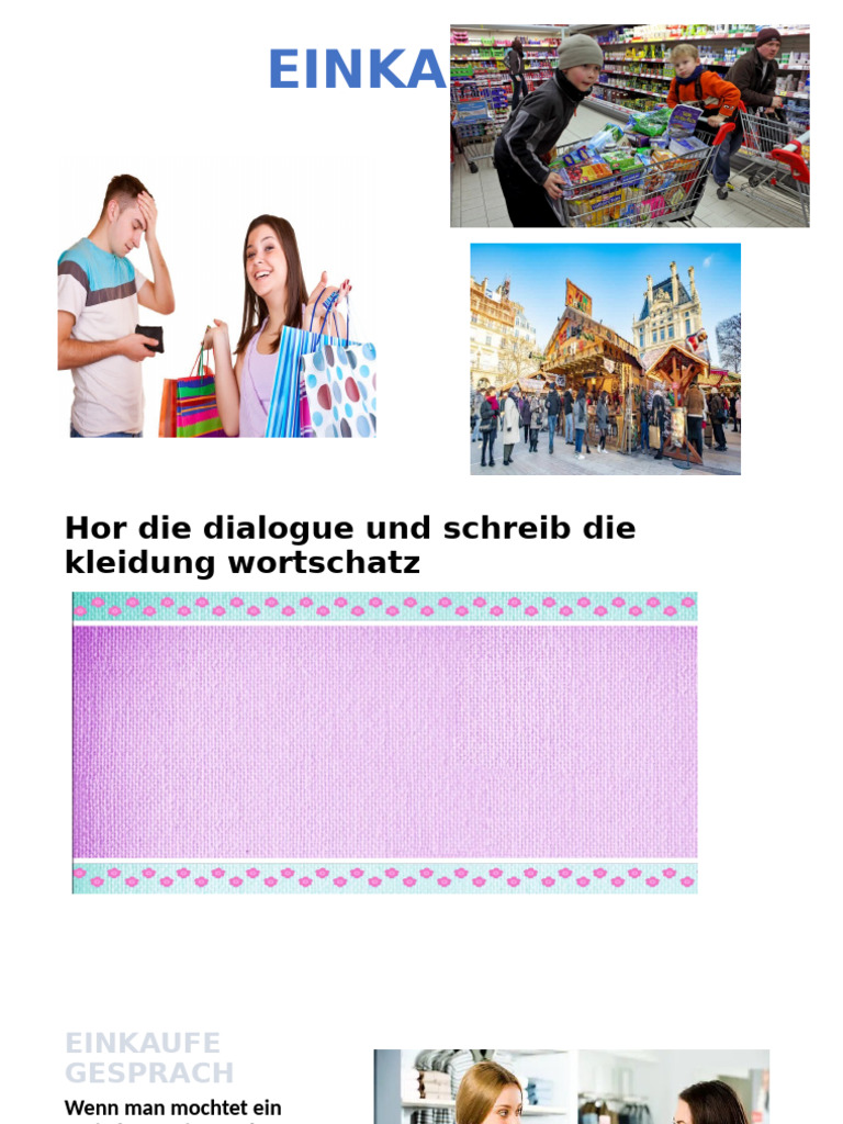 EINKAUFEN | PDF | Language Arts & Discipline