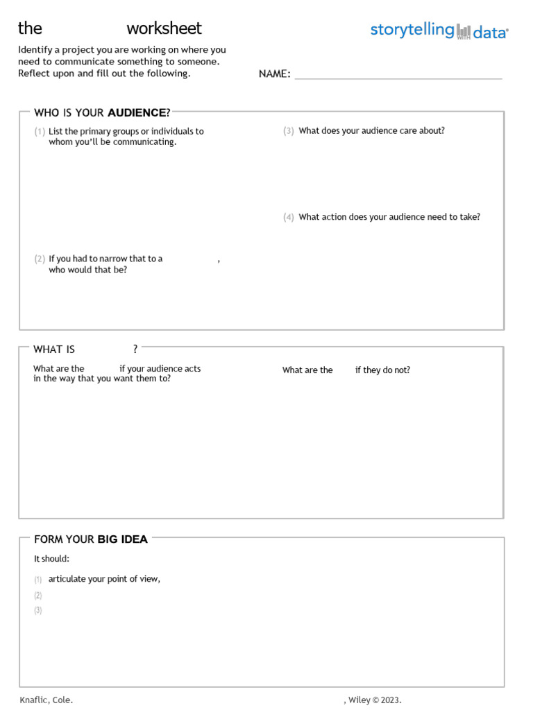 Big Idea Worksheet | PDF