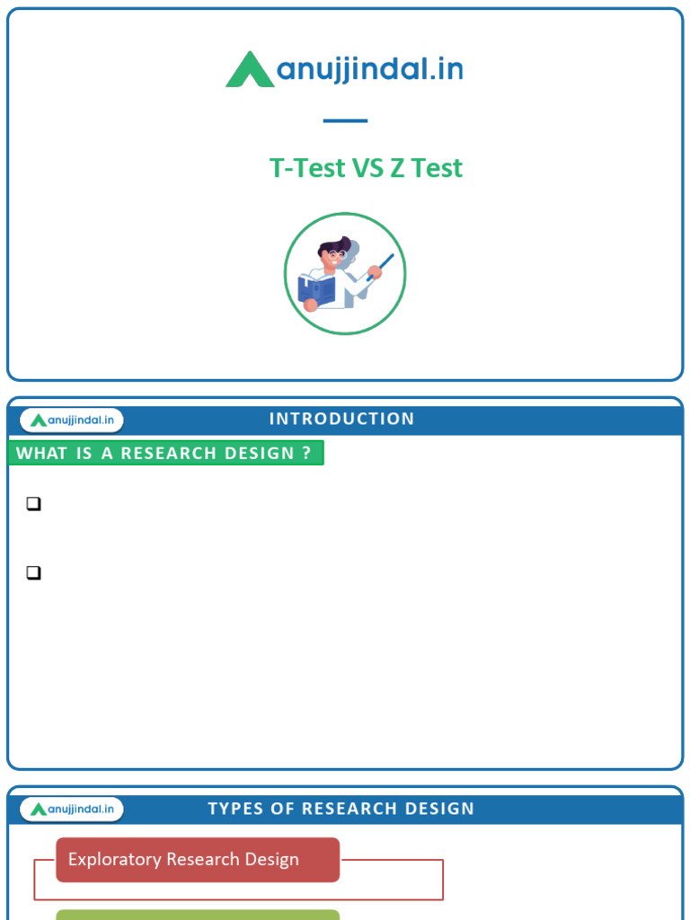 T Test Vs Z Test | PDF
