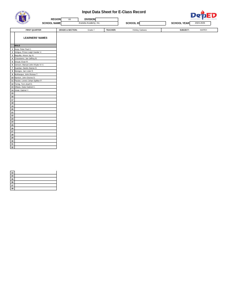 Grade 7 Mapeh Sylvia | PDF