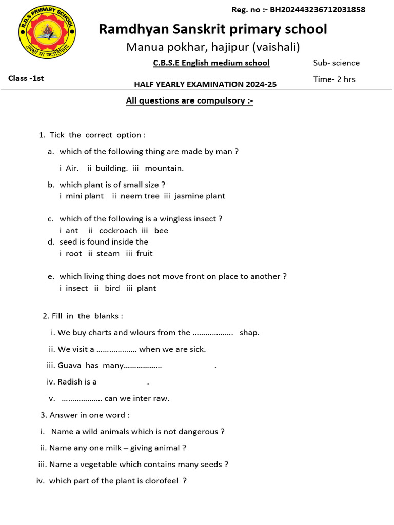 1class Science | PDF