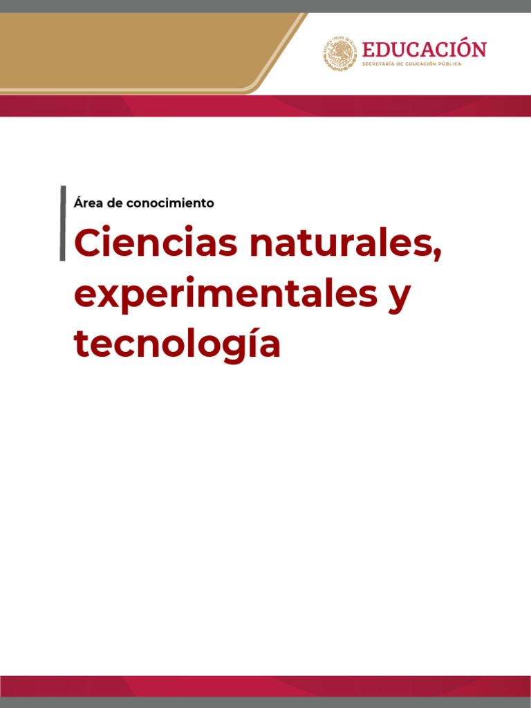Ciencias naturales experimentales y tecnologia | PDF