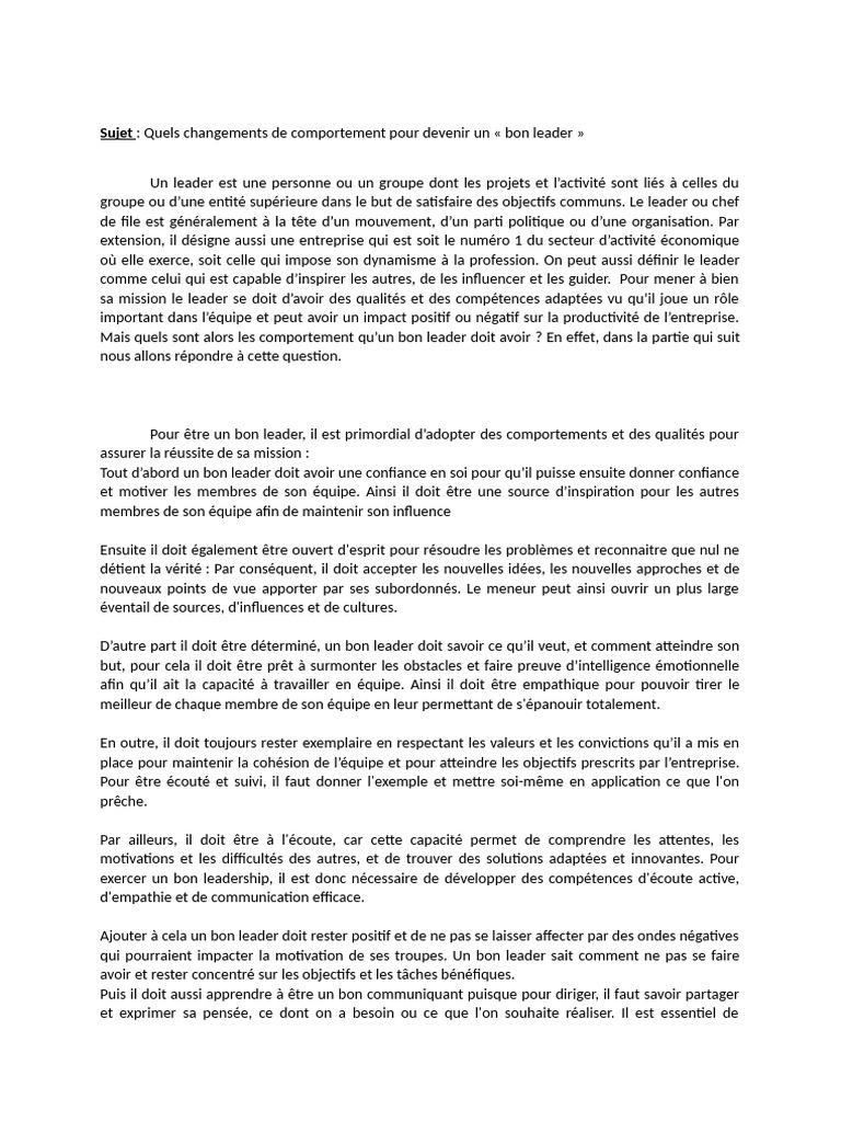 Developpement Personnel | PDF