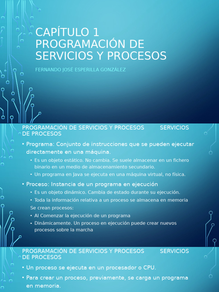 Capitulo 1 Programación de Servicios y Procesos | PDF