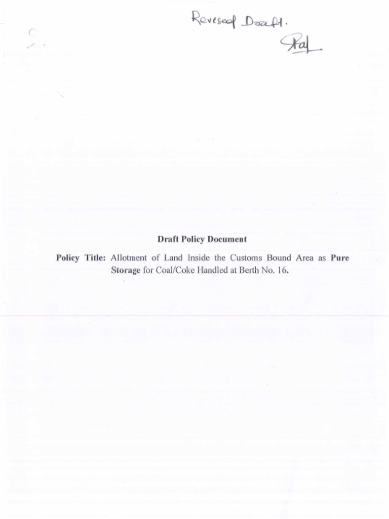 Draft Policy Document | PDF