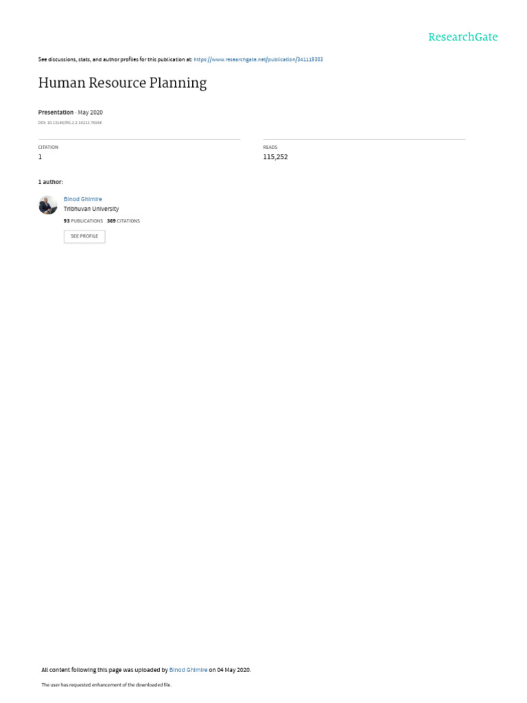 Chapter 2 Human Resource Management Mbs | PDF