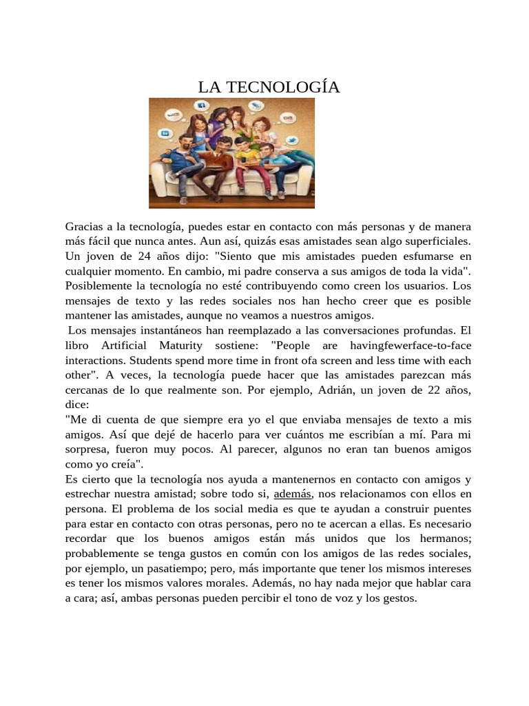 Lectura de La Tecnologia | PDF
