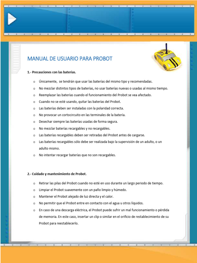 Manual de Usuario para Probot | PDF