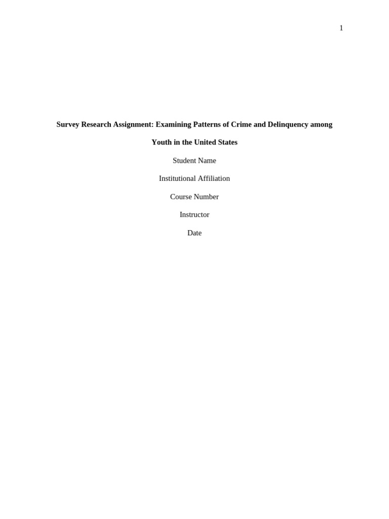 Survey Research Assignment | PDF