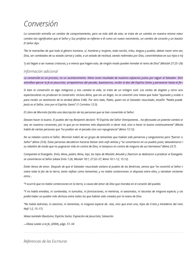 Conversión - El Proceso de Convertirse A Jesucristo | PDF