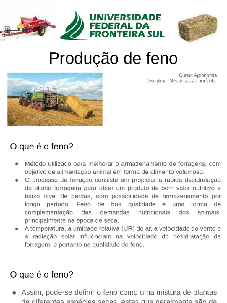 Mecanizacao - Feno | PDF