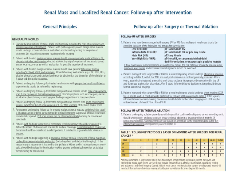 RCC Follow Up Algorithm | PDF