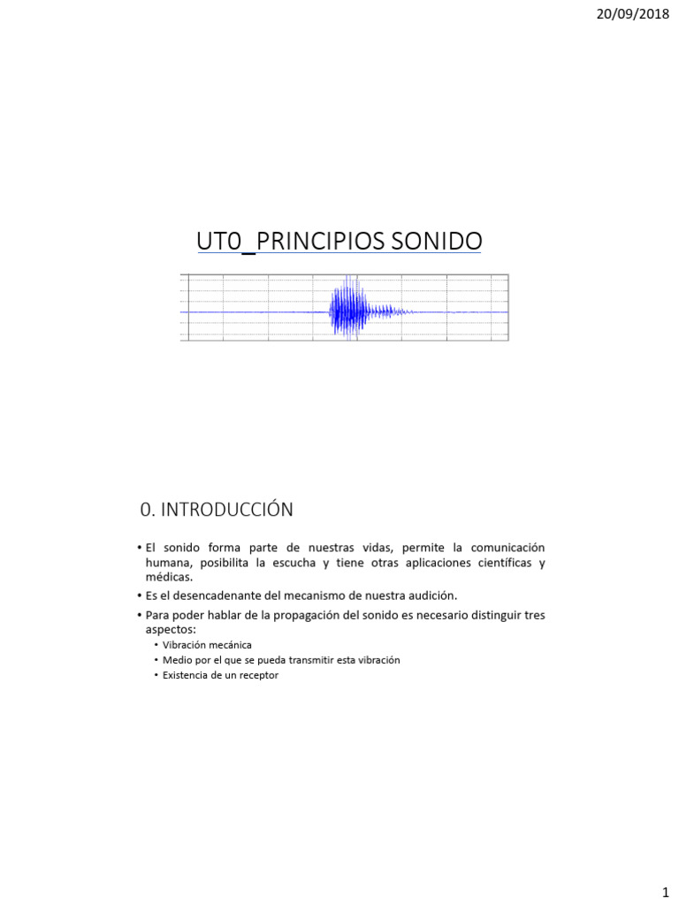 UT0 - Principios de Sonido - PDF | PDF