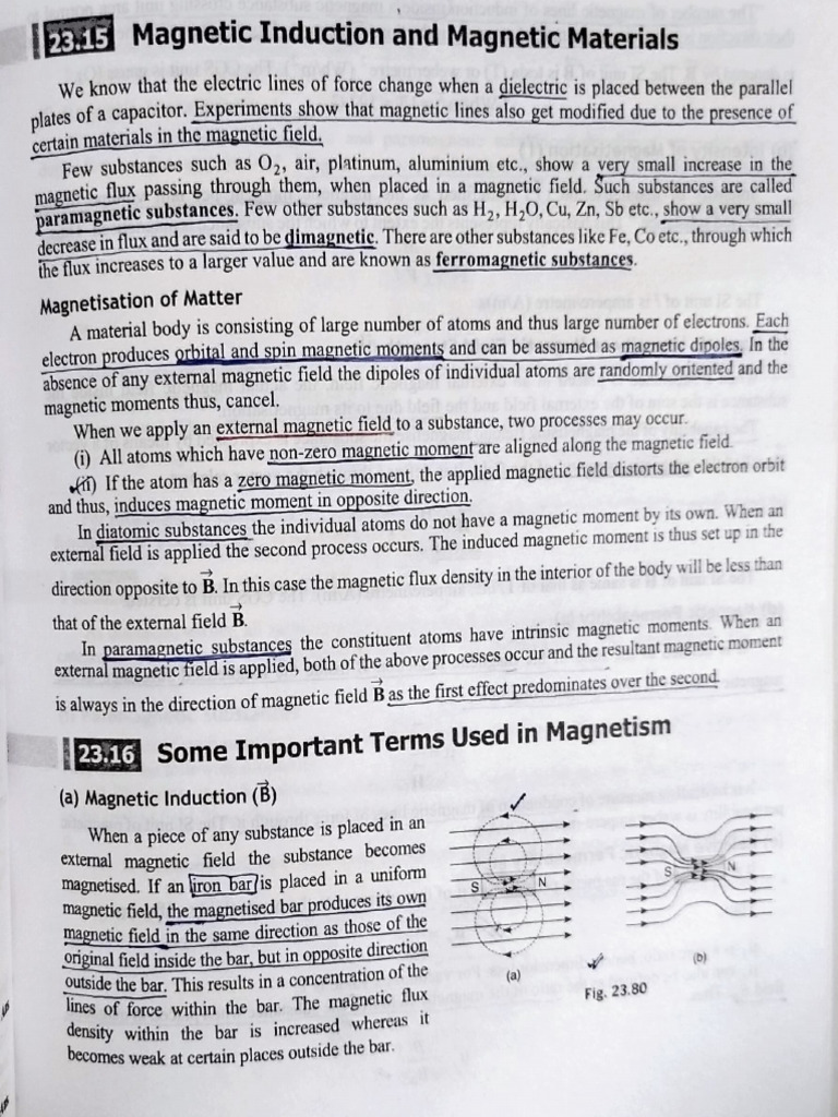Magnetic Properties of Matter. | PDF