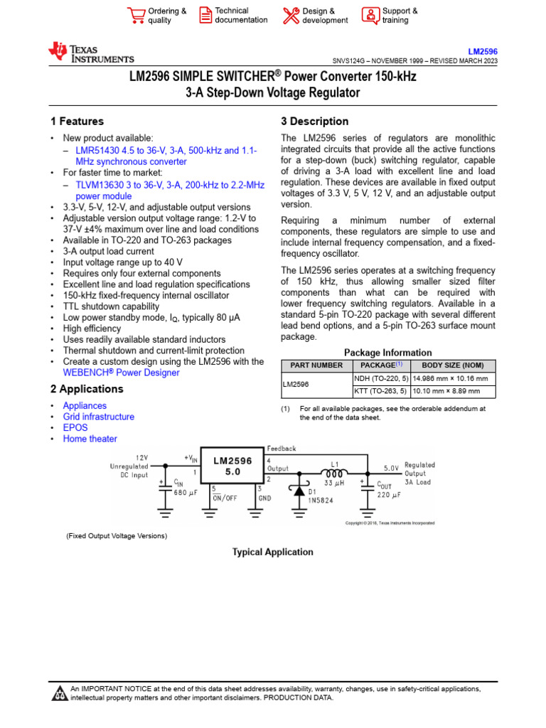 LM 2596 | PDF