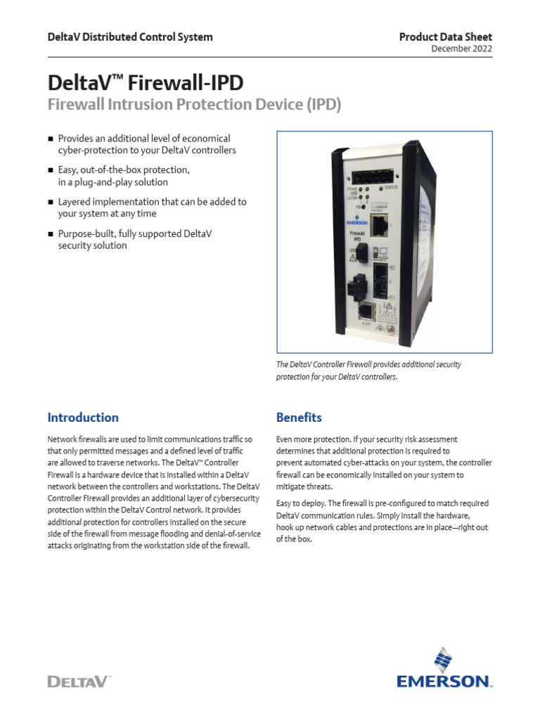 DeltaV Firewall IPD | PDF