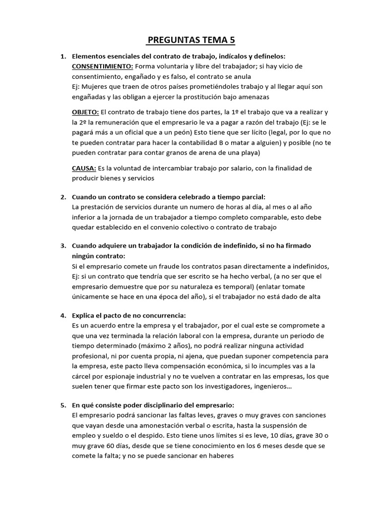 Preguntas Tema 5 Nuevo | PDF