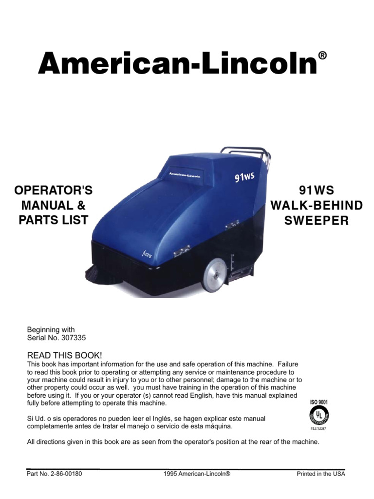 OM28600180 - 91WS Sweeper | PDF