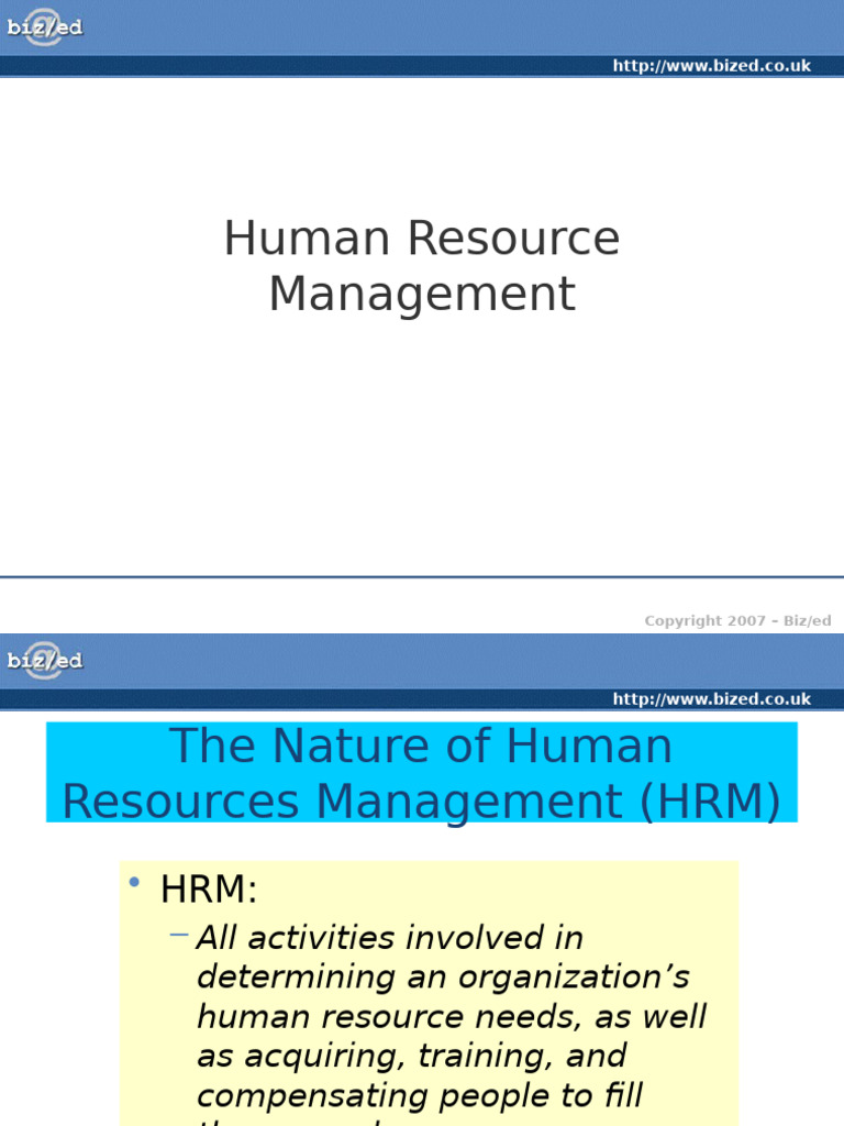 Human Resource Management | PDF