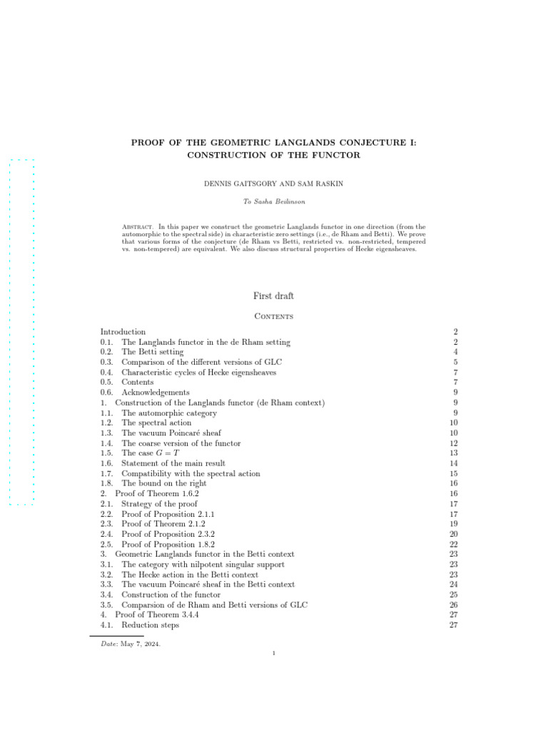 Proof of GLC 1 | PDF