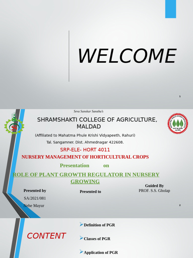 Mayur Nehe Hort PPT (1) New | PDF