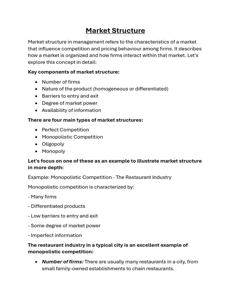 Market Structure | PDF