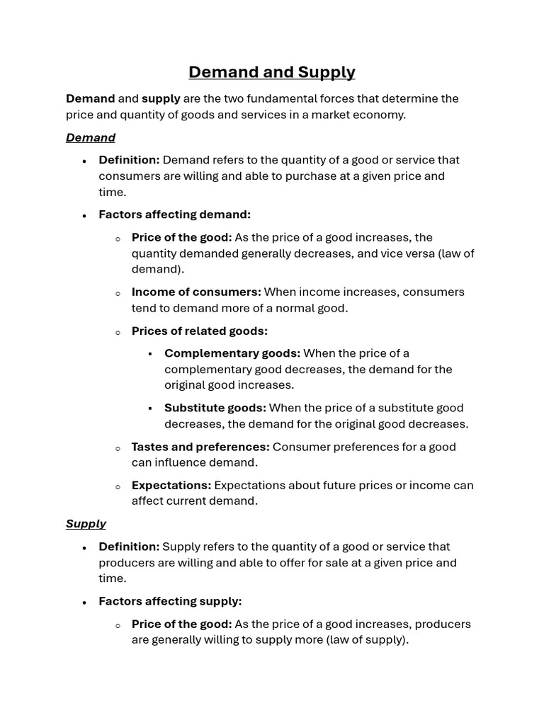 Demand and Supply | PDF