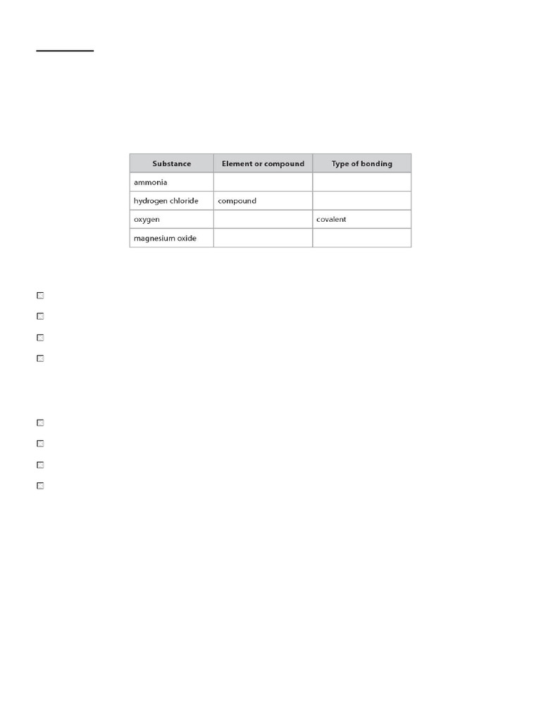Practice Bonding Test | PDF