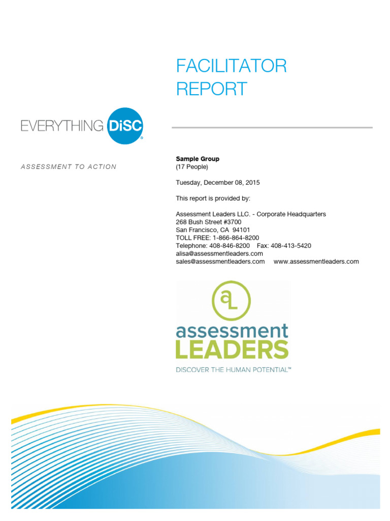 Assessment Leaders Supplemental Reports and Follow Up Tools DiSC ...