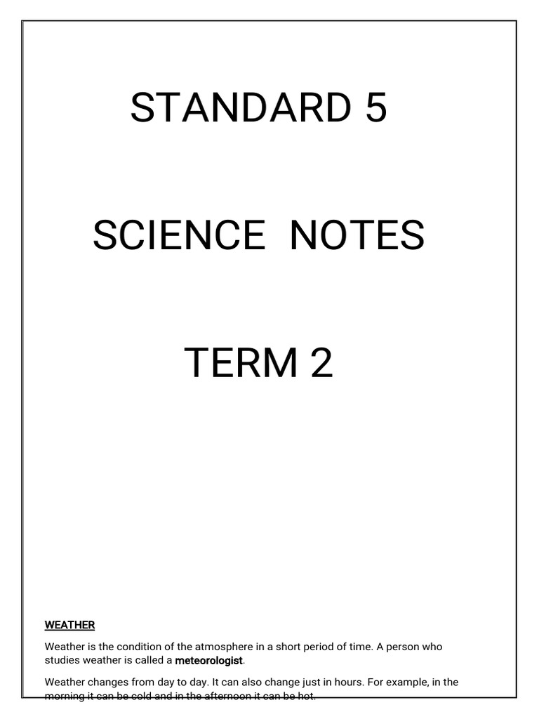 Science std 5 term2 | PDF