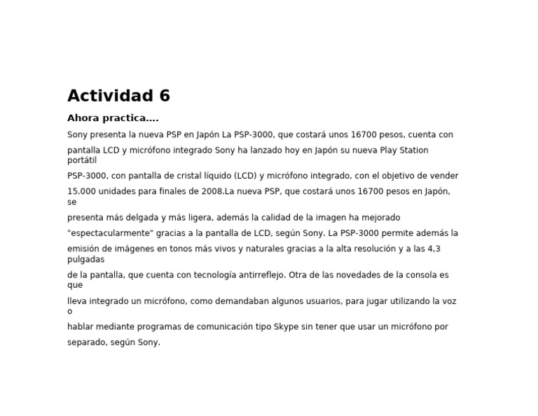 Actividad 6 | PDF