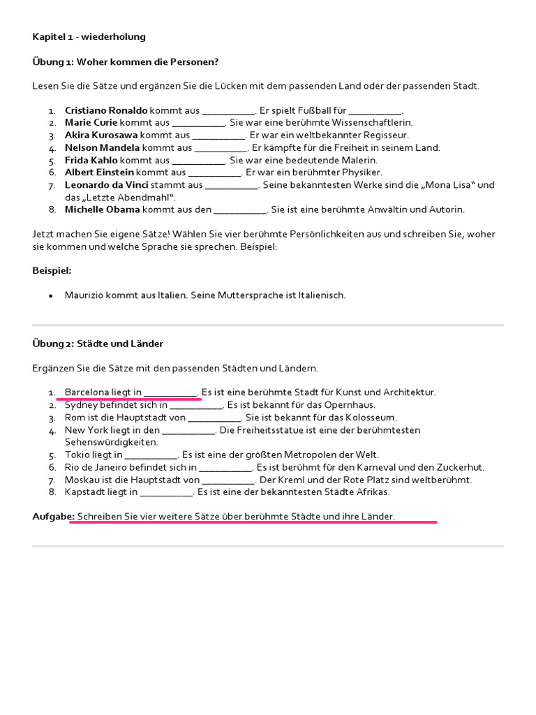 Kapitel 1 Wiederholung | PDF