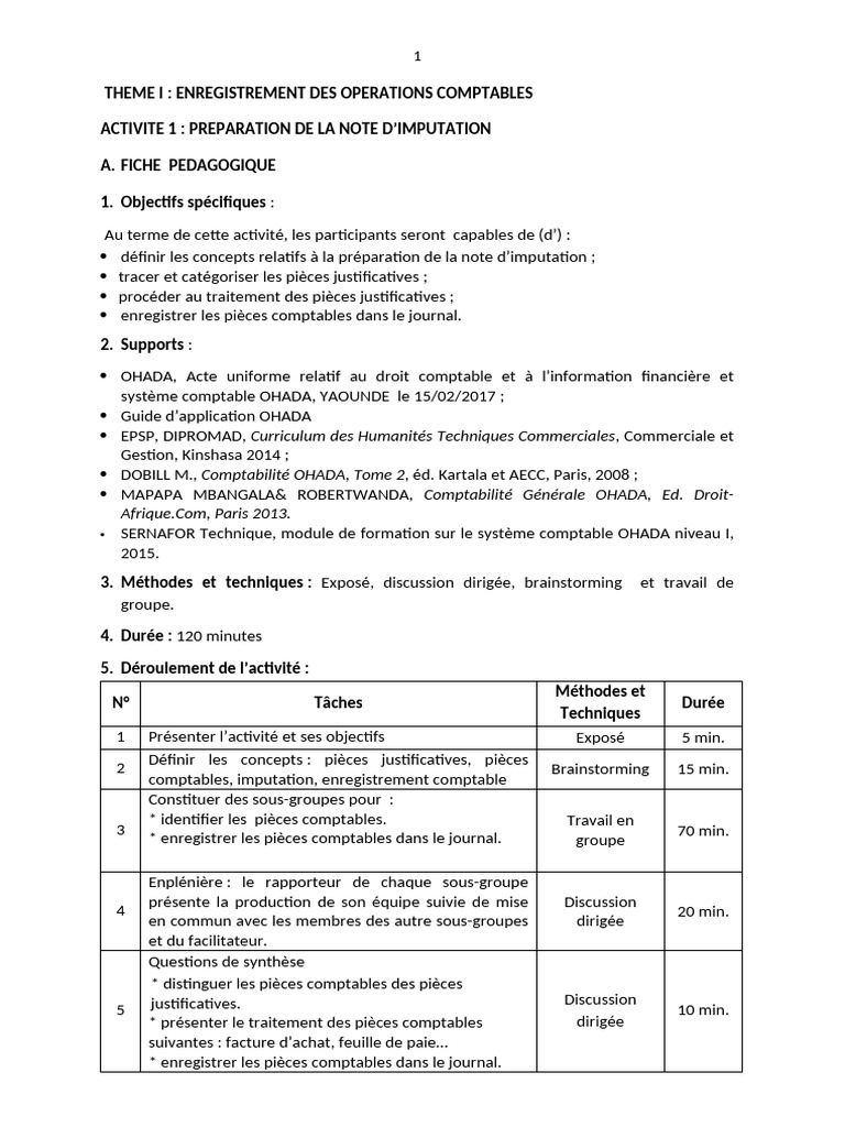 Comptabilite Ohada Niveau Iv | PDF