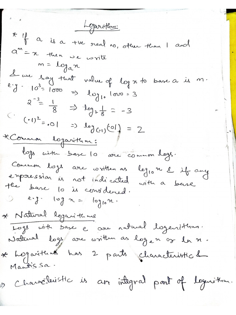 Logarithms GA-1 | PDF