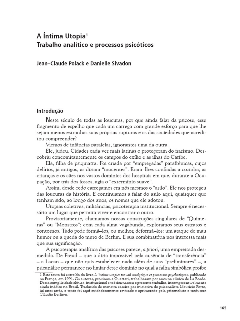 A Íntima Utopia | PDF